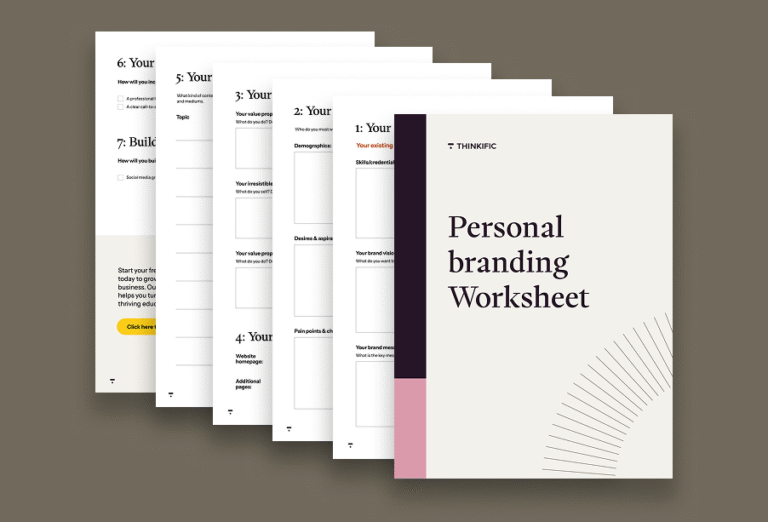 Free Personal Branding Worksheet | Thinkific